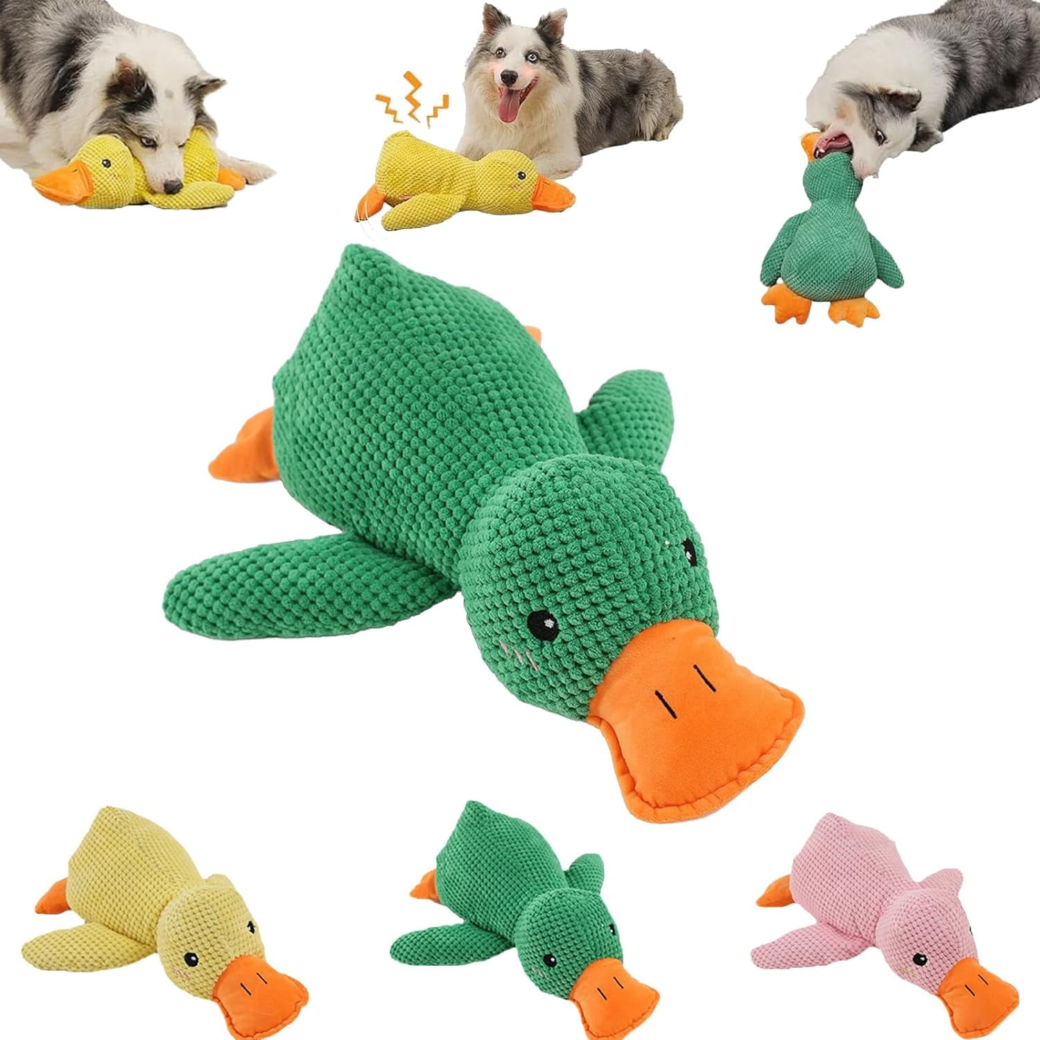 The Mellow Dog Calming Duck, Zentric Quack-Quack Duck Dog Toy, Quacking ...