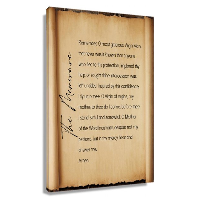 The Memorare Prayer Quotes Wall Art Prints Poster Printing Printed ...