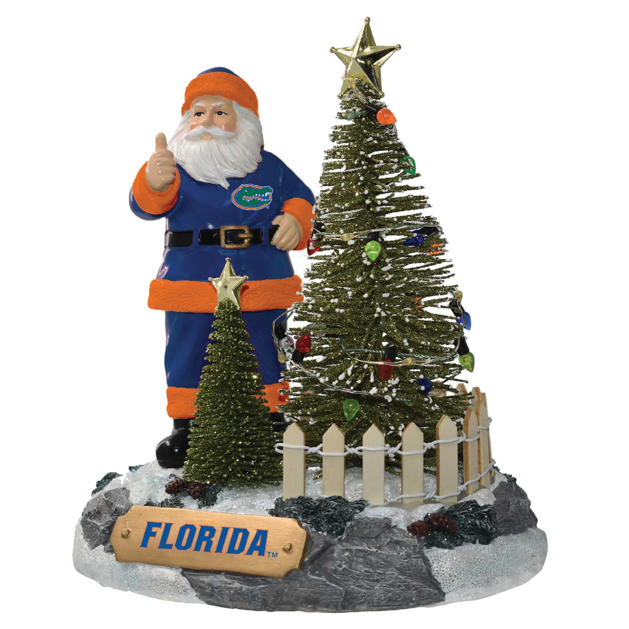 The Memory Company Florida Gators Santa Figurine with LED Tree ...