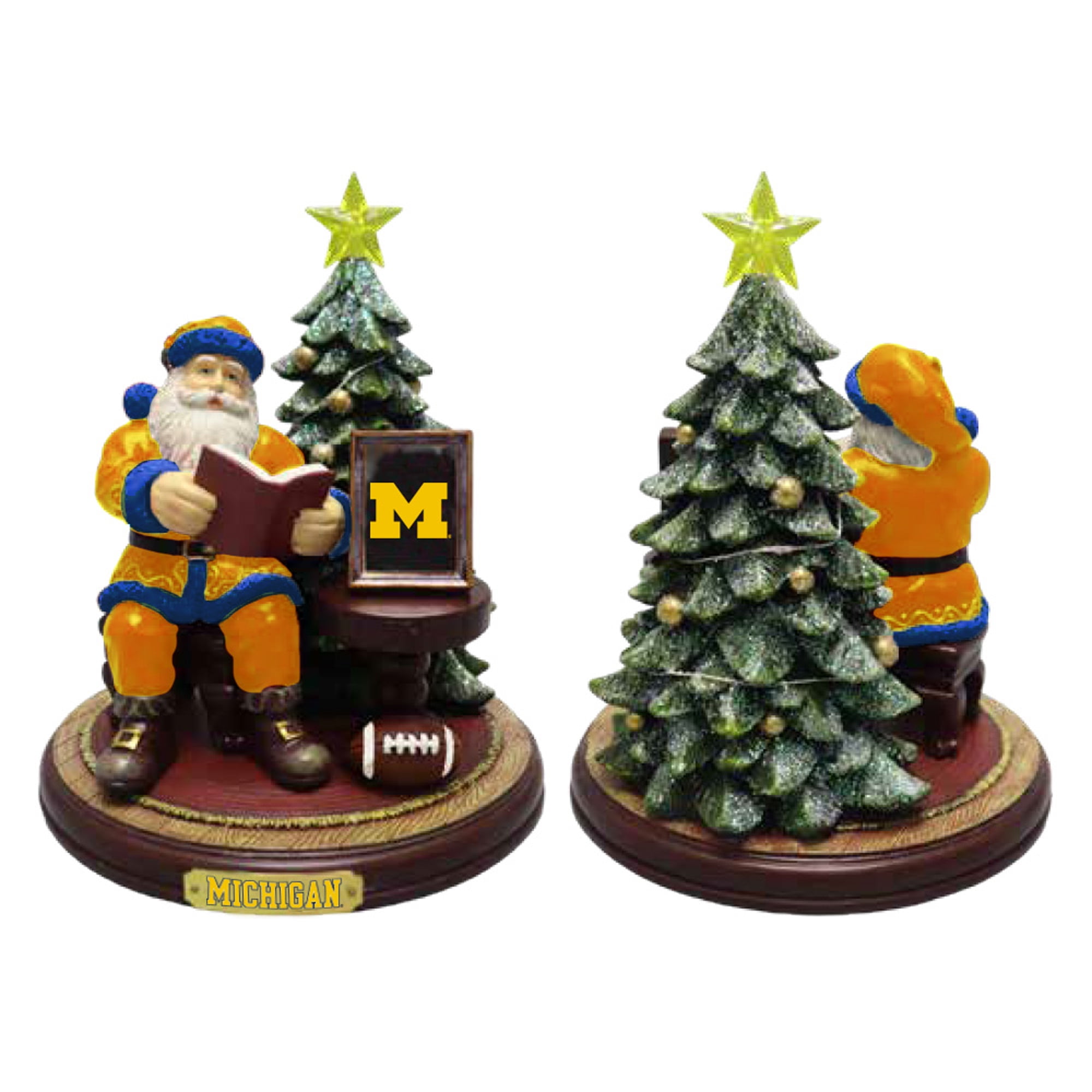 The Memory Company Michigan Wolverines Christmas Story Santa Figurine ...