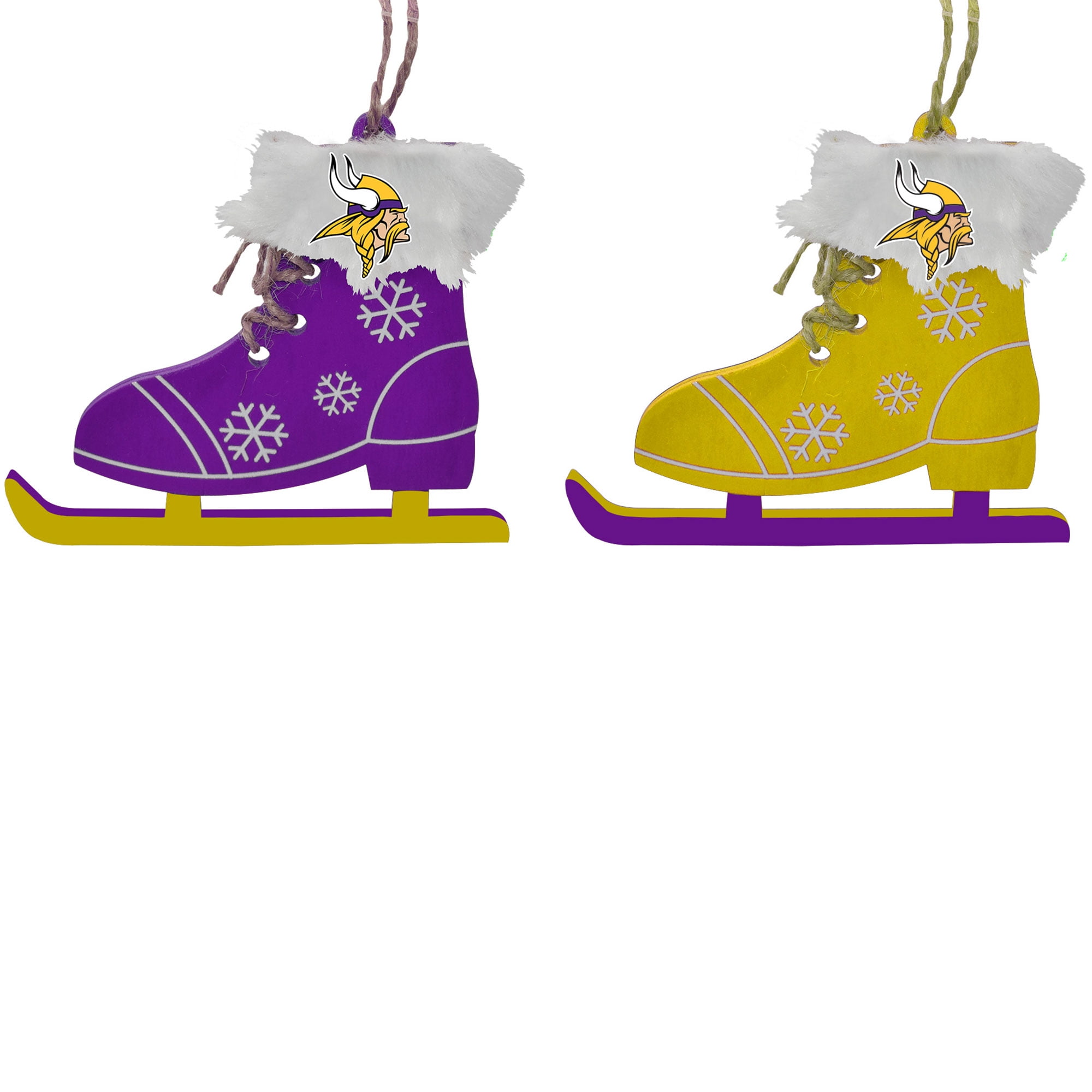 The Memory Company Minnesota Vikings Two-Pack Ice Skate Ornament Set ...