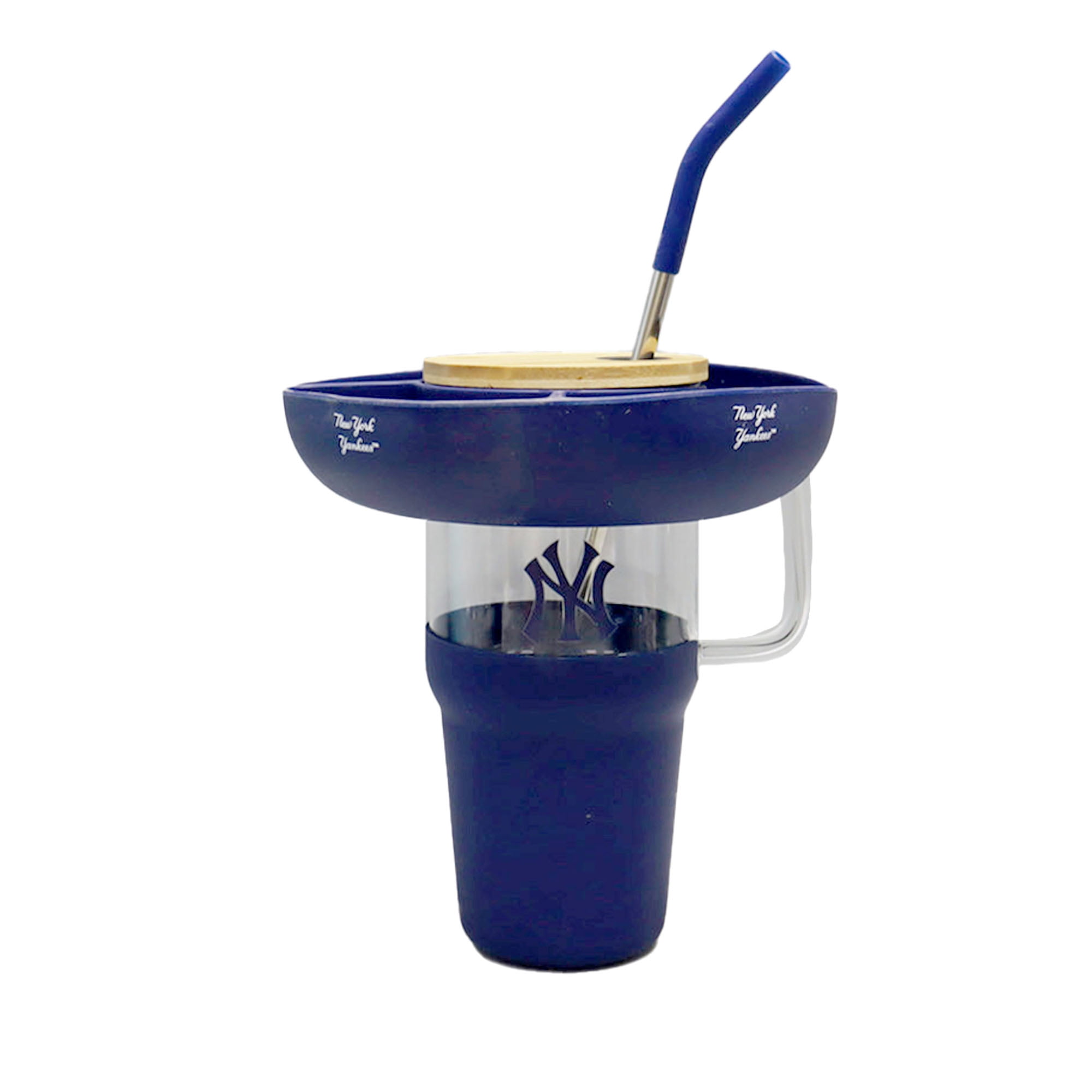The Memory Company New York Yankees 40oz. Glass Tumbler with Silicone ...