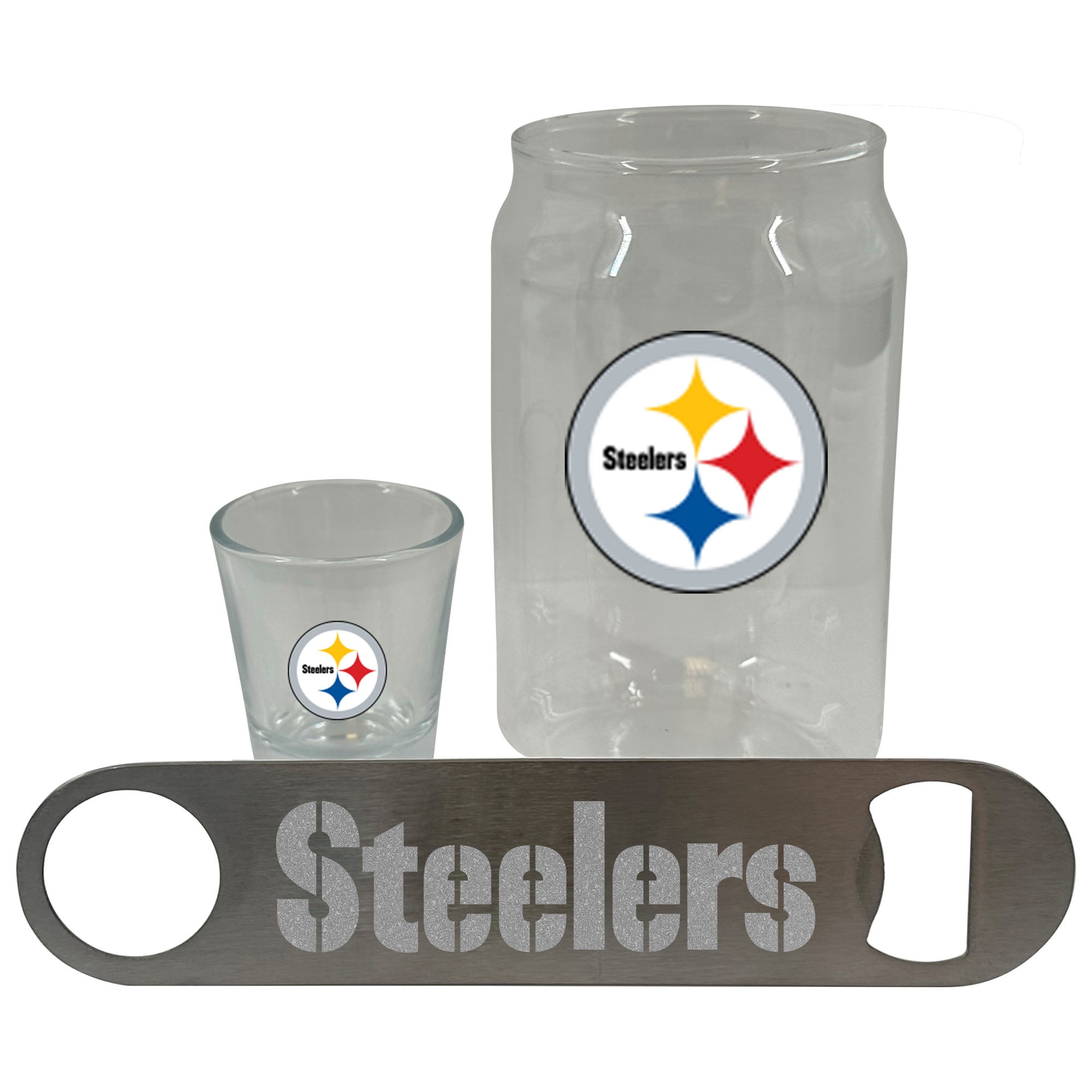 The Memory Company Pittsburgh Steelers Three-Pack Beer Glass, 2oz. Shot ...