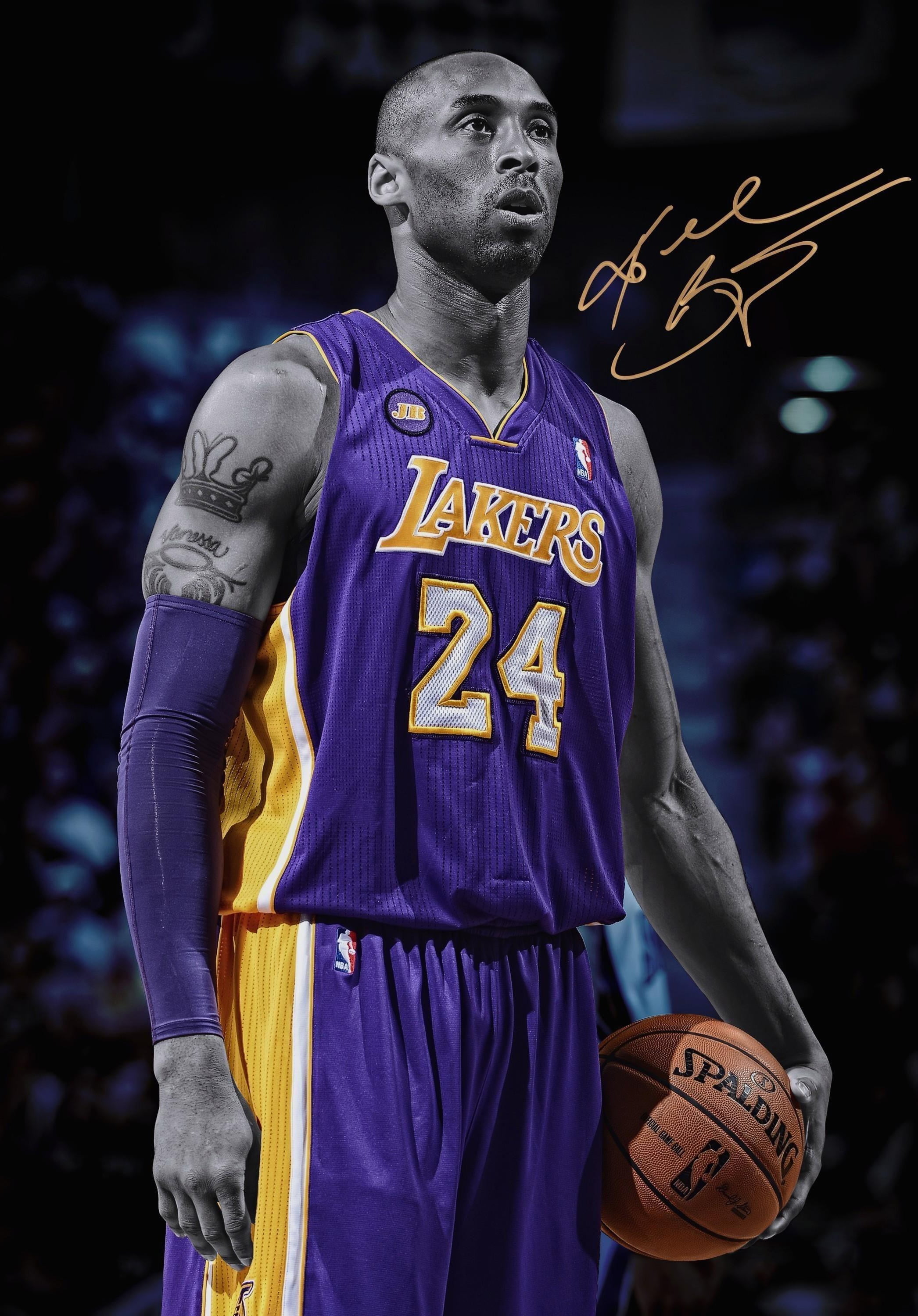NBA Kobe Bryant 12x18 inch High-Quality Poster, Frameless Sports Room ...