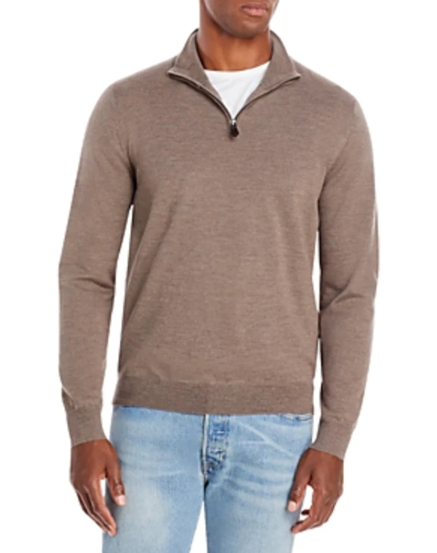 The Men Store Quarter Zip Merino Wool Sweater - Walmart.com