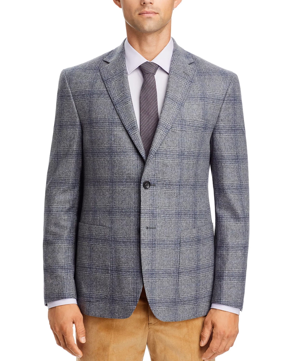 The Mens Store Slim Fit Windowpane Wool Sport Coat 40 Regular Light ...