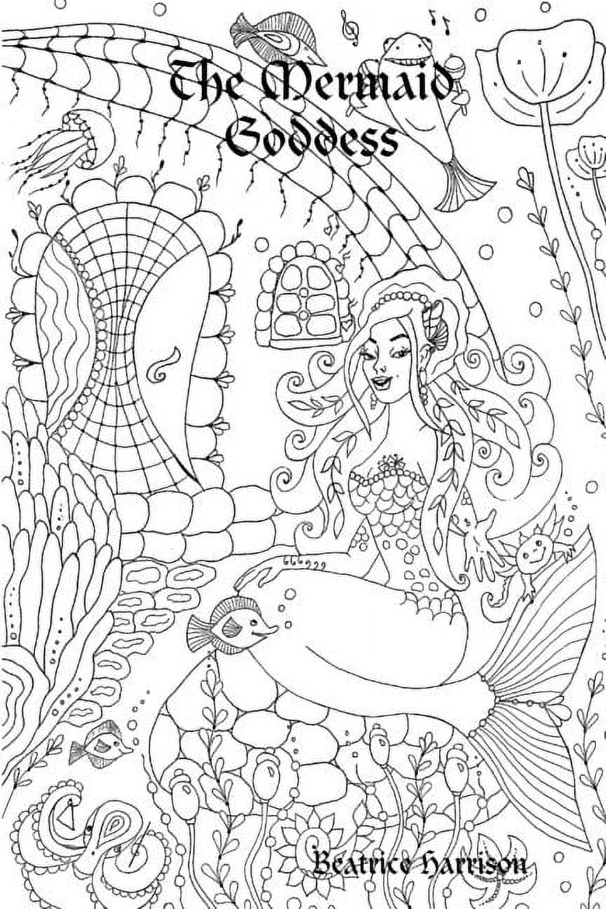 "The Mermaid Goddess: " Giant Super Jumbo Mega Coloring Book Features ...