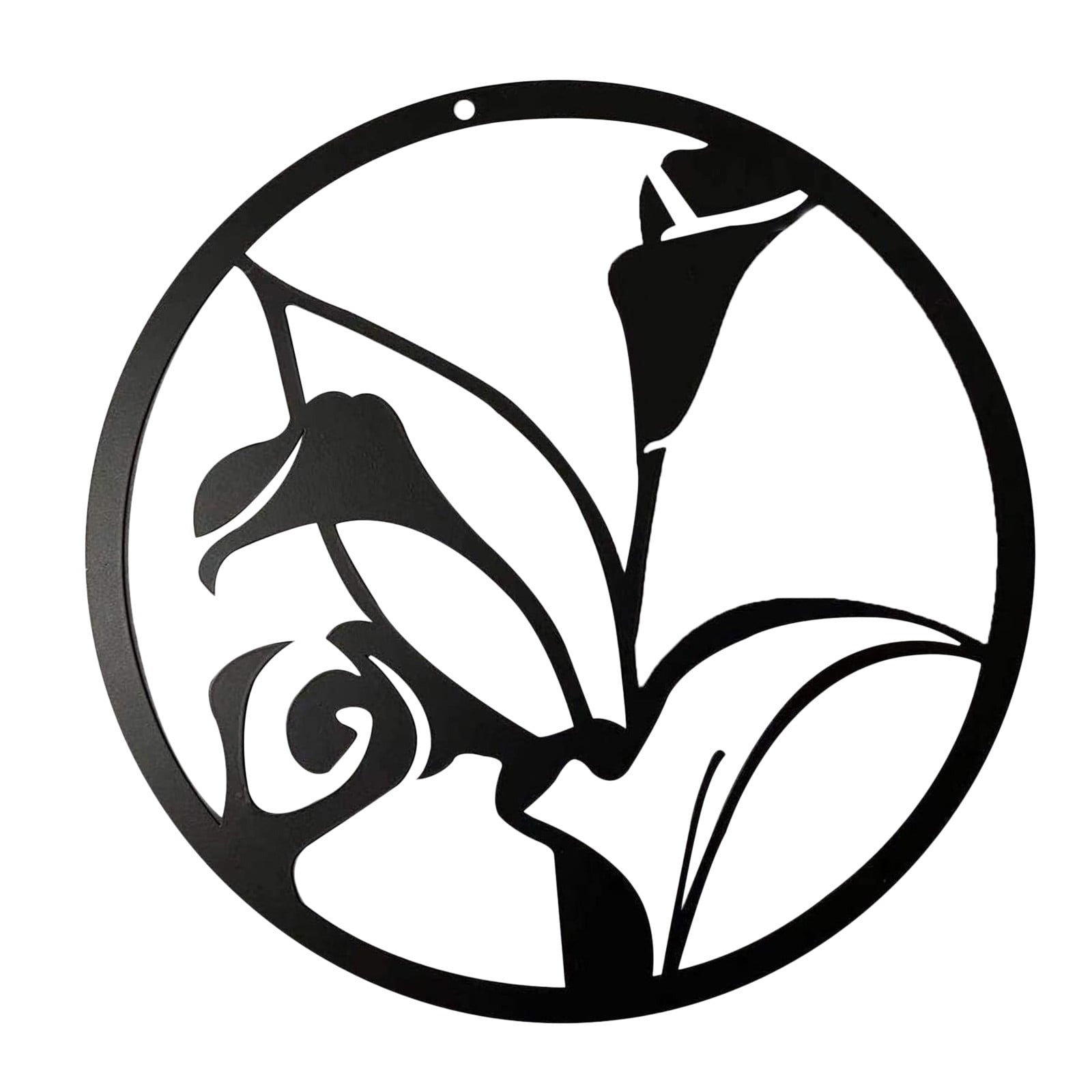 The Metal Living Art Modern Circle L-ily Wall The Hanging Art Adorns ...