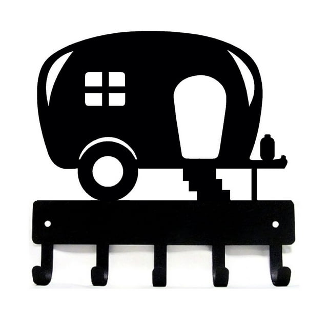 The Metal Peddler Camper Key Holder, 6 Inch, 5 Hooks, American Steel ...