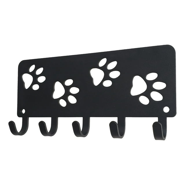 The Metal Peddler Walking Paws Key Rack Small 6x3 inch Wwith 5 Hooks ...