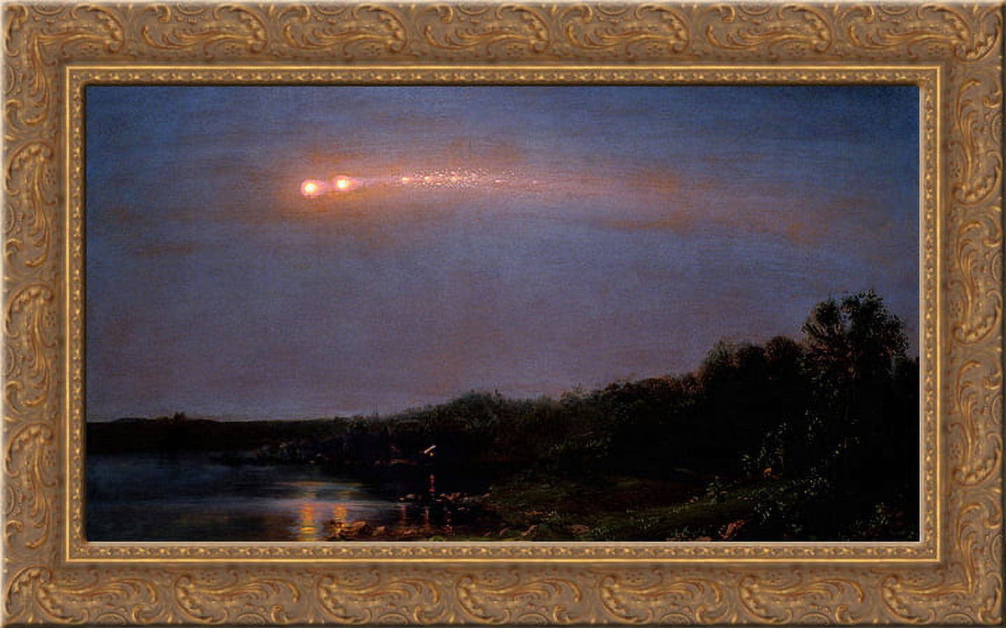 The Meteor of 1860 24x16 Gold Ornate Wood Framed Canvas Art by Frederic ...