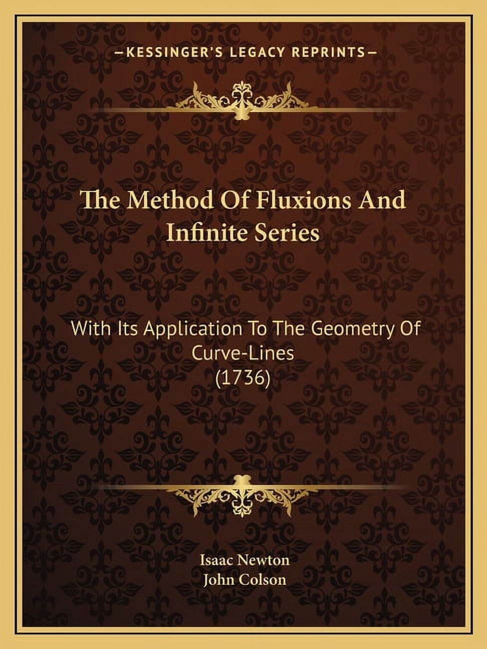 The Method Of Fluxions And Infinite Series (Paperback) - Walmart.com