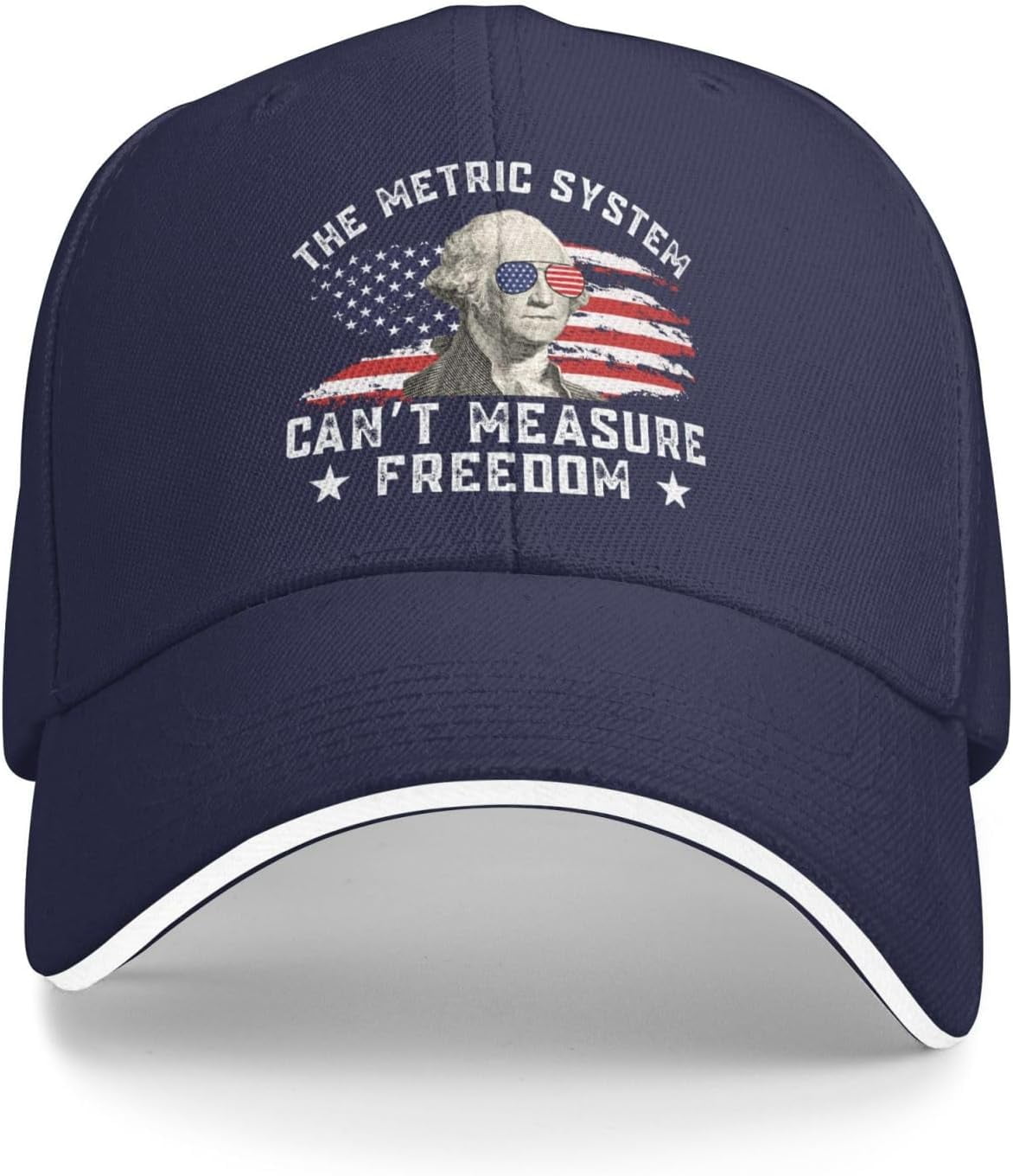 The Metric System Can't Measure Freedom 4th July Patriotic Cap ...