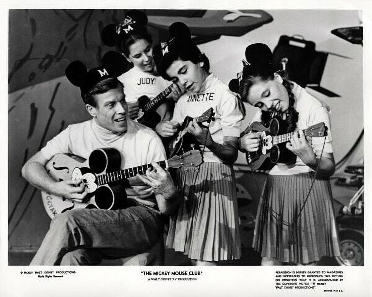 The Mickey Mouse Club Annette Funicello & Mouseketeers play guitars ...