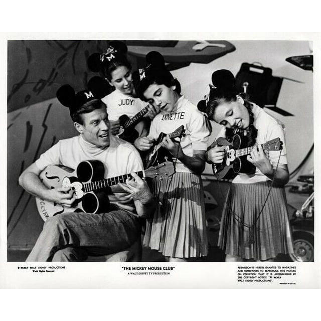The Mickey Mouse Club Annette Funicello & Mouseketeers play guitars ...