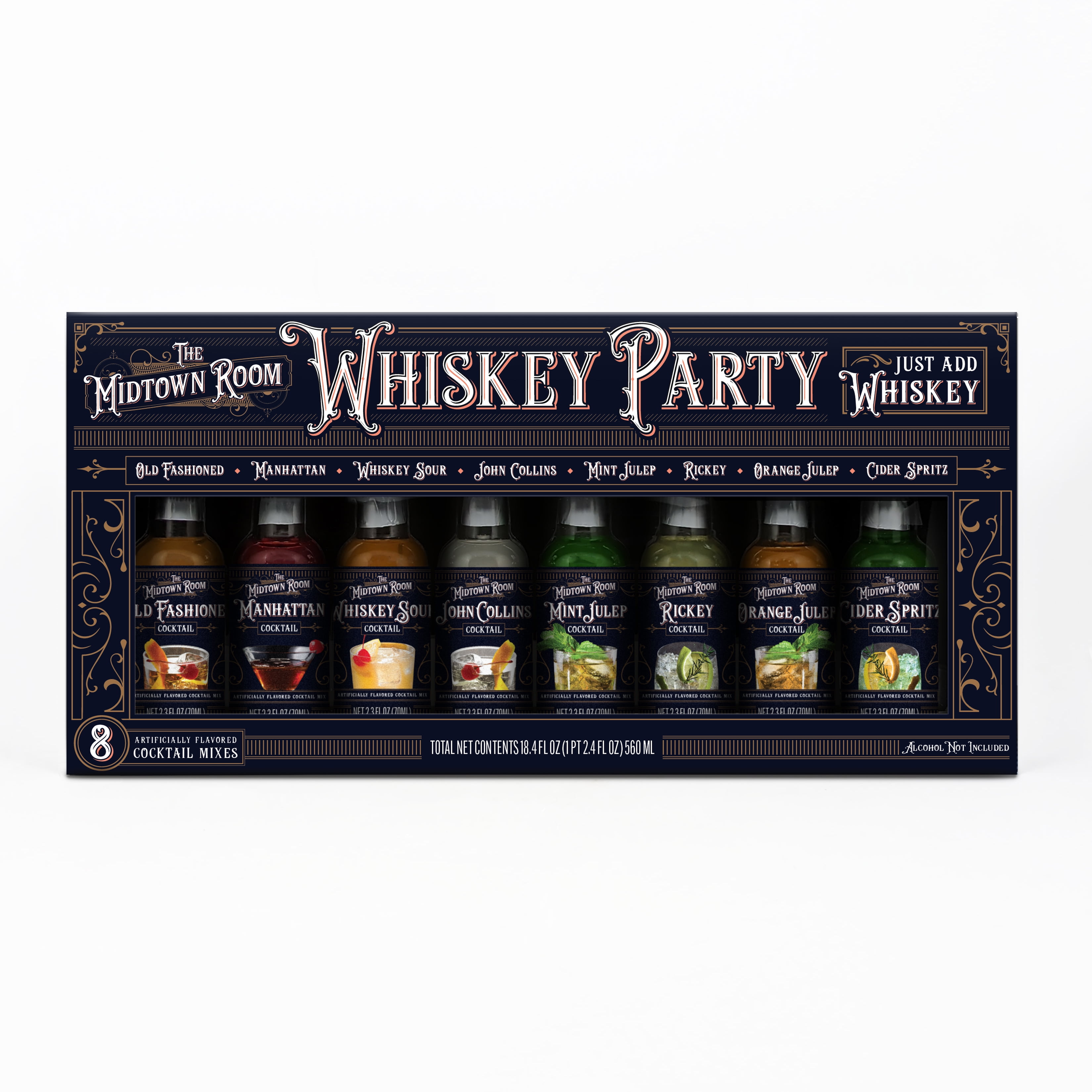 The Midtown Room 8 Pack Whiskey Party Cocktail Sampler includes eight 2 ...