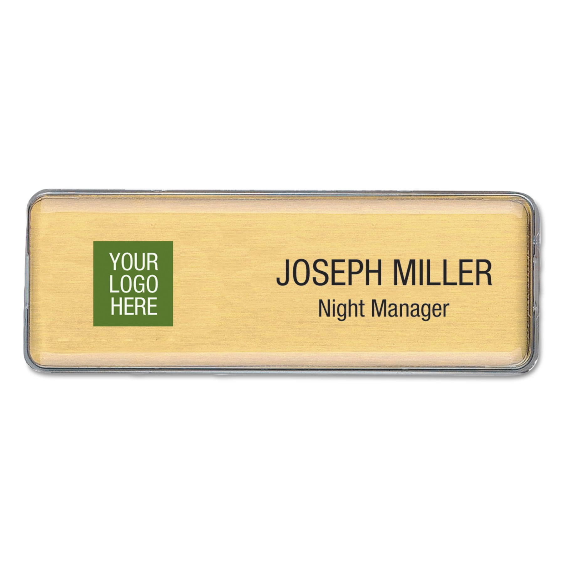 The Mighty Badge Name Badge Refill Kit, Inkjet Inserts, 1 x 3, Gold, 10 ...