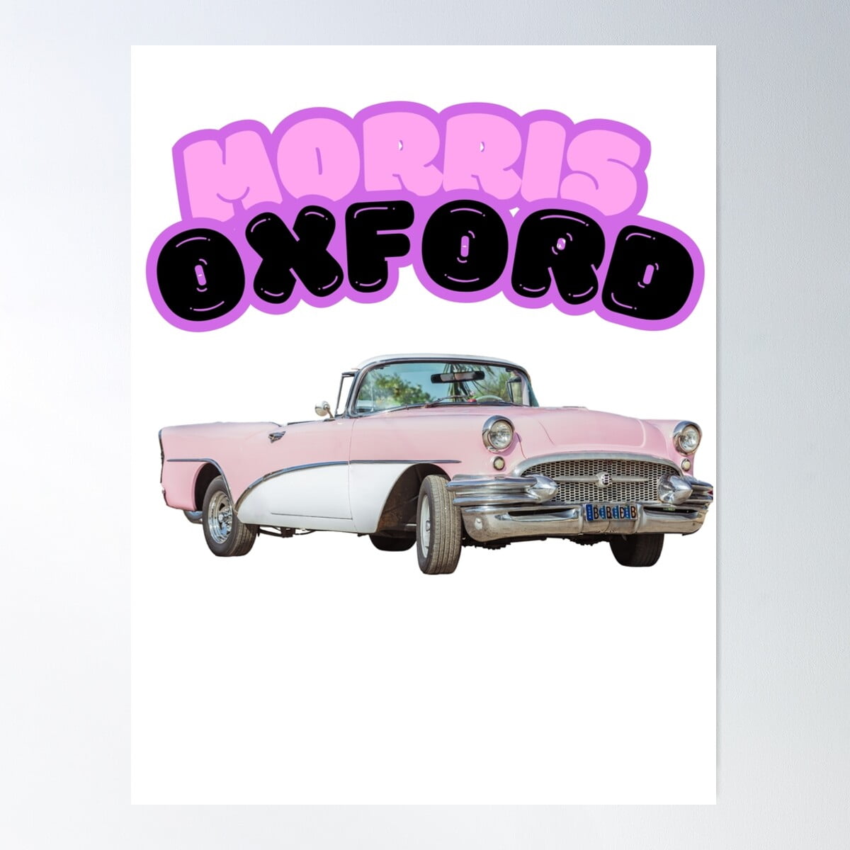 The Mighty Morris Cars Logo Poster Wall Art, Modern Wall Decor For ...