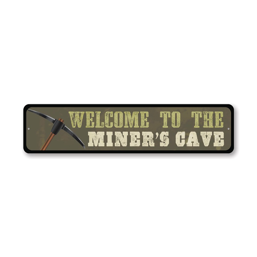 The Miners Cave Aluminum Metal Decor Sign - 4x18 inches - Walmart.com