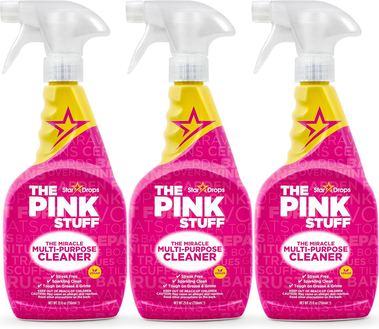 The Miracle Multi-Purpose Cleaning Spray 750ml 3-Pack Bundle (3 Multi ...