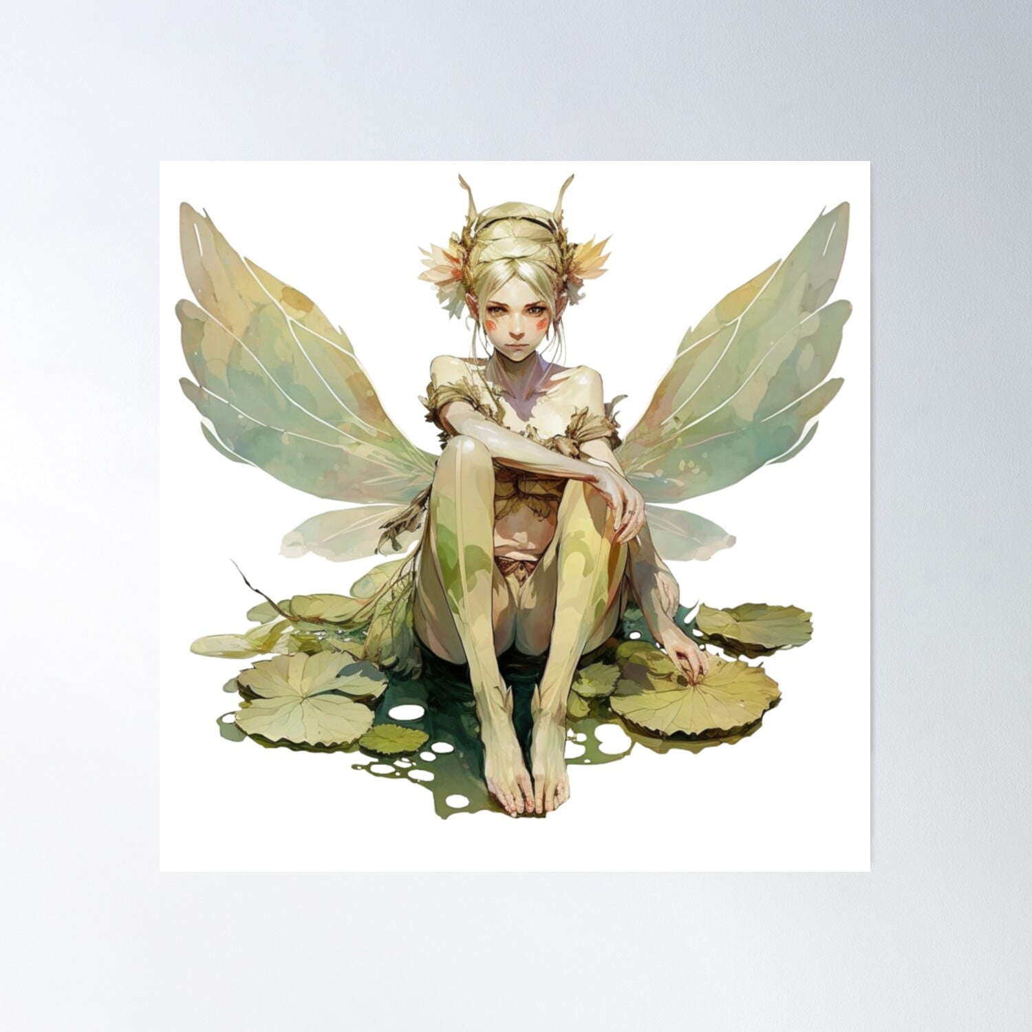 The Mischievous, Mythical Forest Sprite Poster Wall Art, Modern Wall ...
