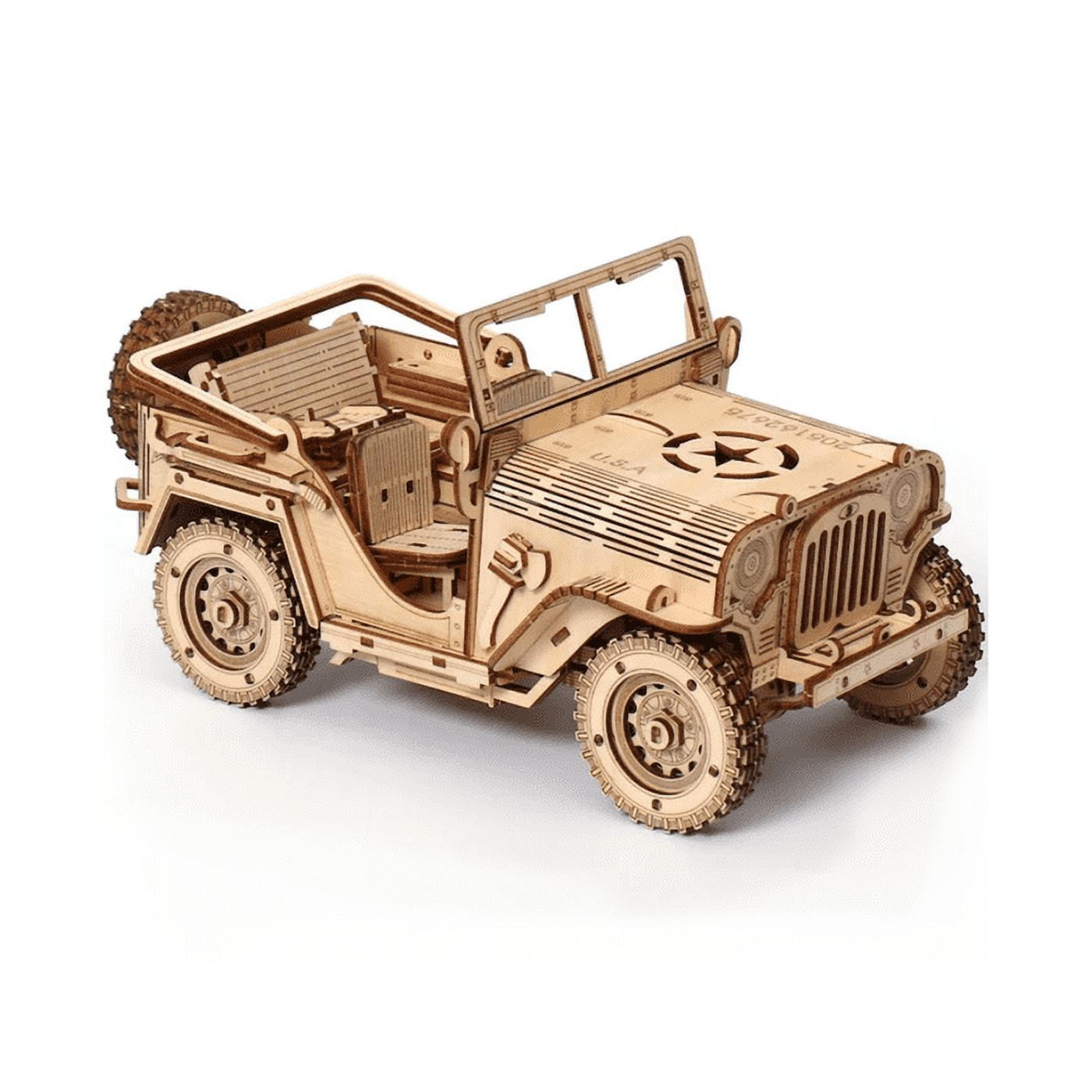 The Missing Piece-3D Wooden Off road Jeep Puzzle Kit - Walmart.com