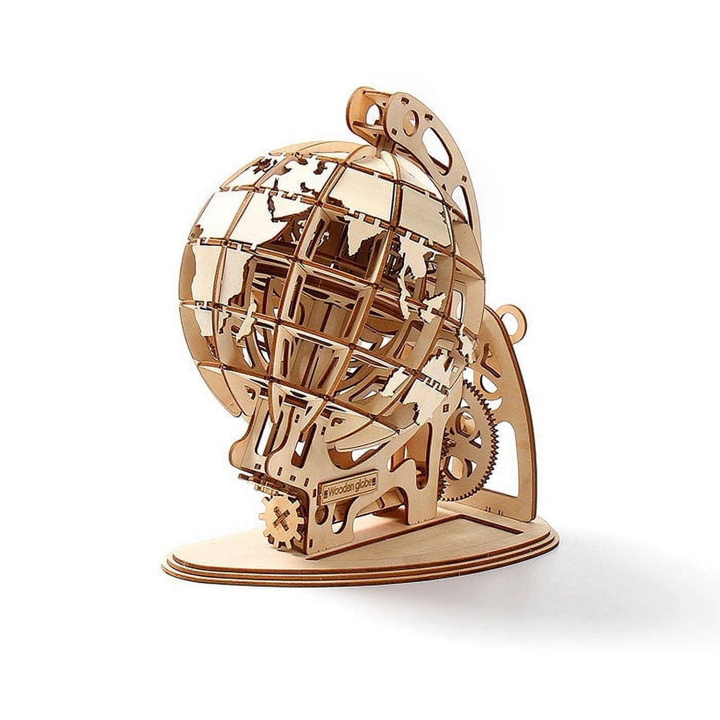 The Missing Piece- 3D Wooden World Globe Puzzle Kit - Walmart.com