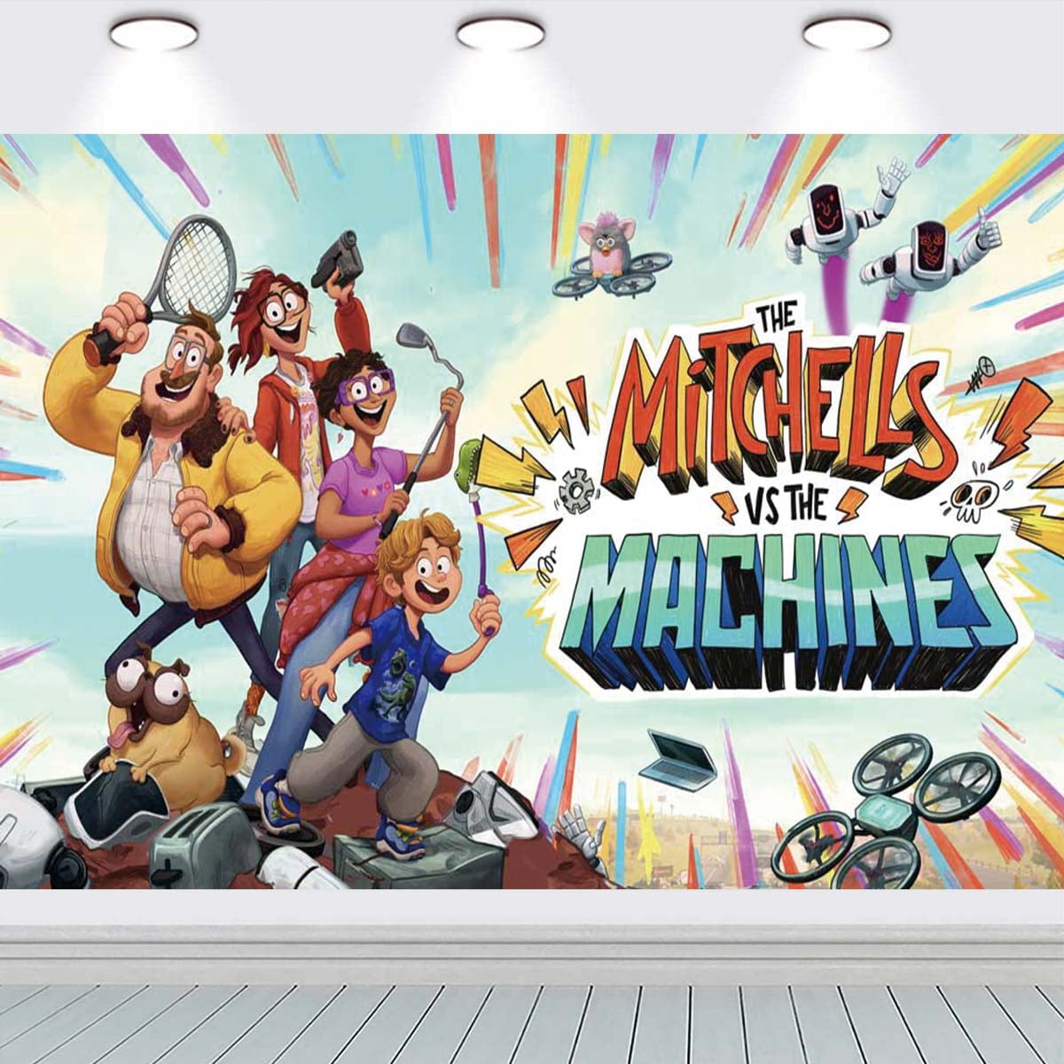 The Mitchells vs The Machines school Background Banner Birthday ...