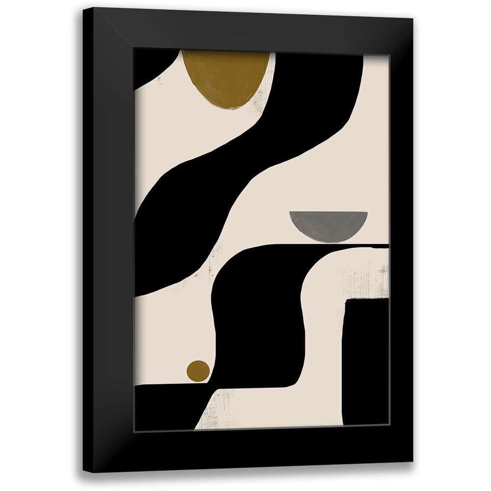 The Miuus Studio 11x14 Black Modern Framed Museum Art Print Titled - Abstract Art No2. - Walmart.com