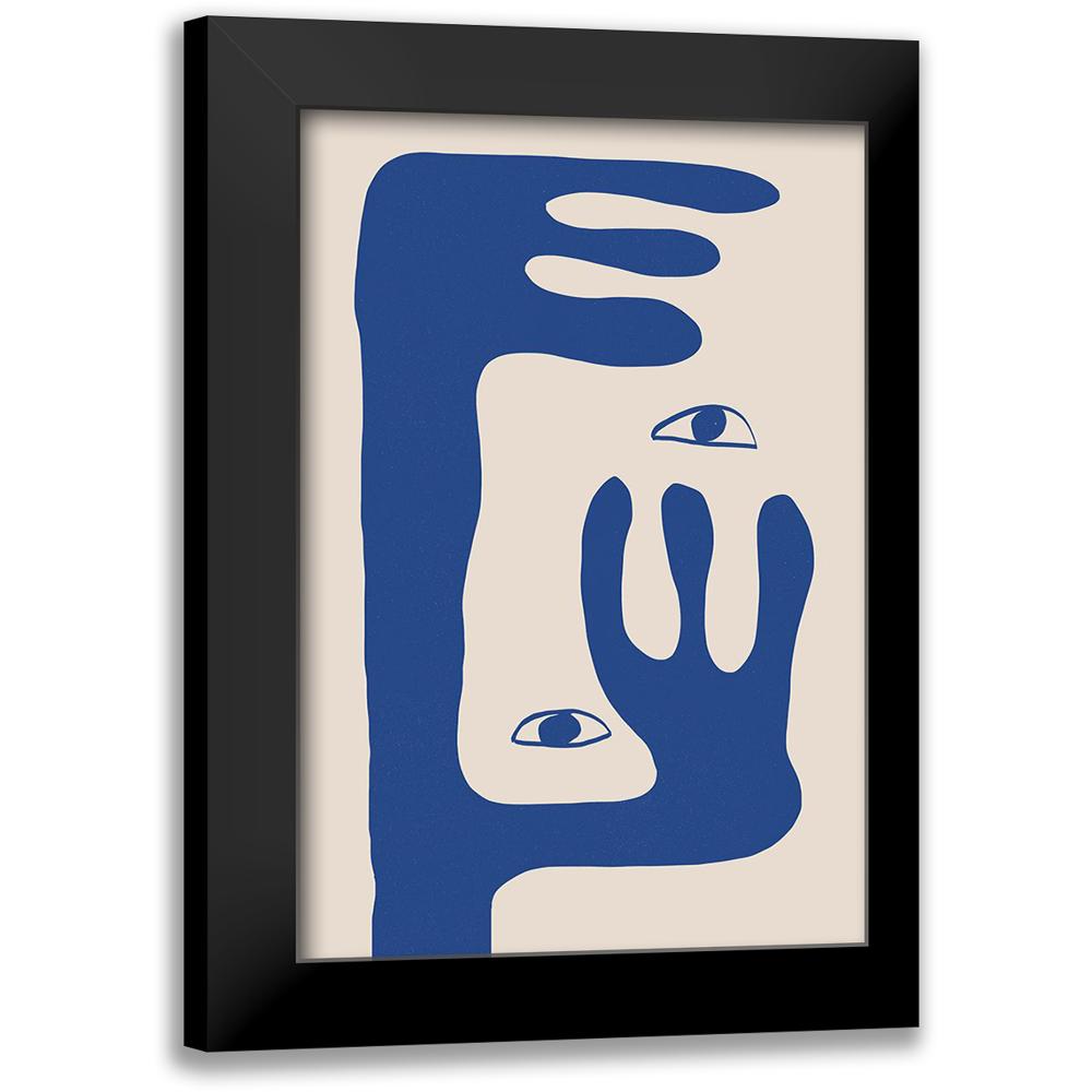 The Miuus Studio 11x14 Black Modern Framed Museum Art Print Titled - Abstract Face No1 ...