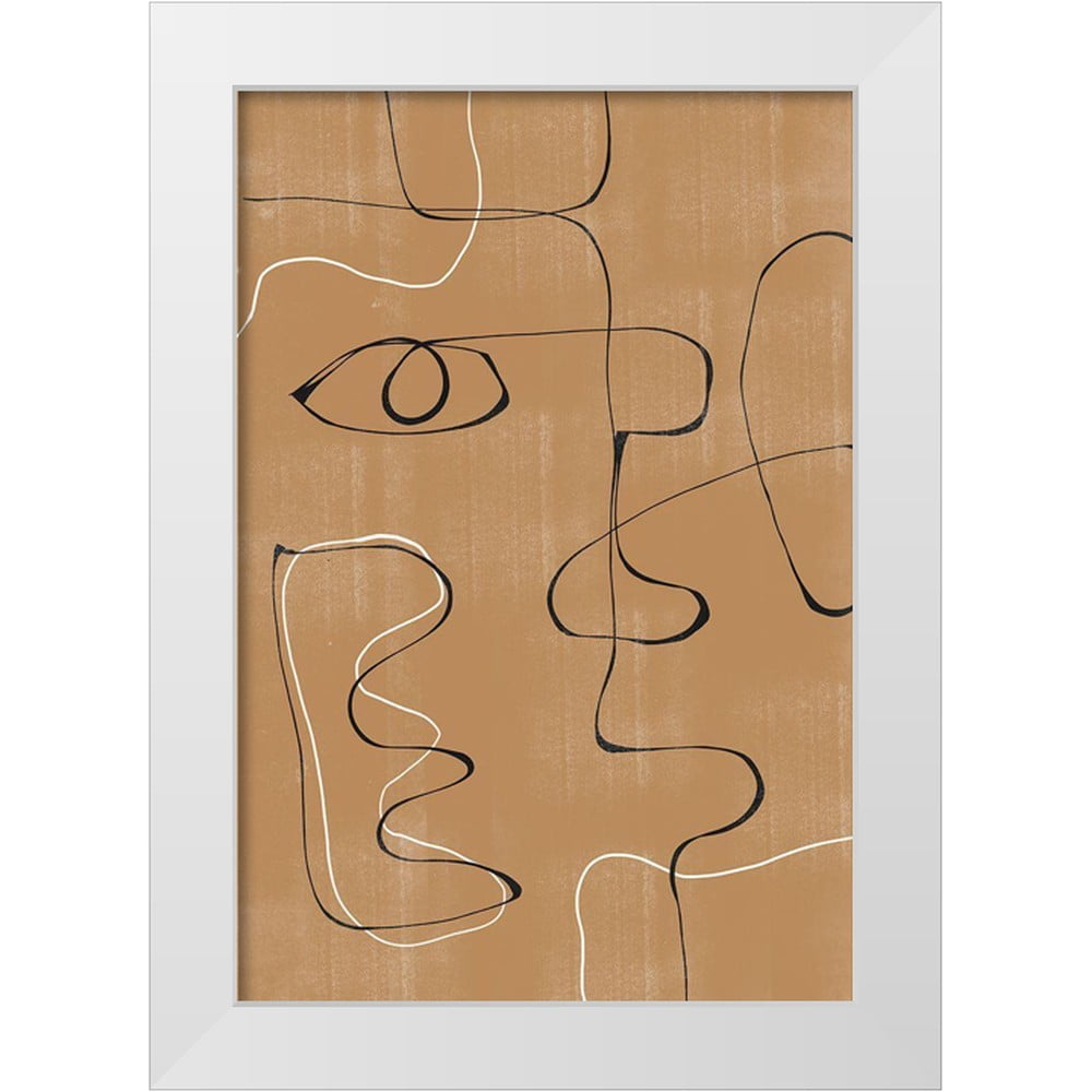 The Miuus Studio 11x14 White Modern Wood Framed Museum Art Print Titled - Abstract Face No3 ...