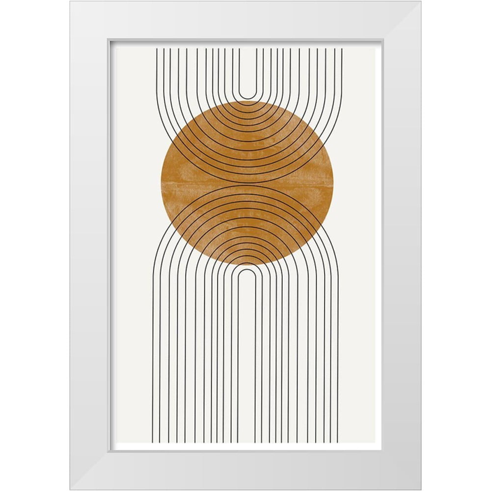The Miuus Studio 11x14 White Modern Wood Framed Museum Art Print Titled - Abstract Flow ...