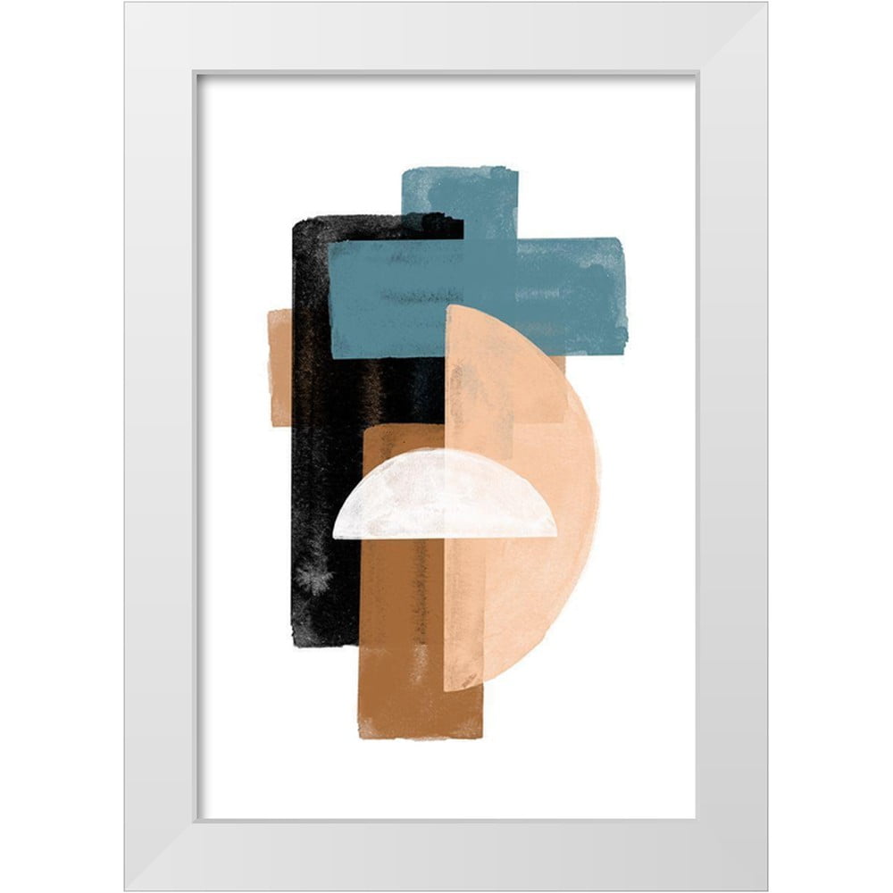 The Miuus Studio 11x14 White Modern Wood Framed Museum Art Print Titled - Study Composition No1 ...