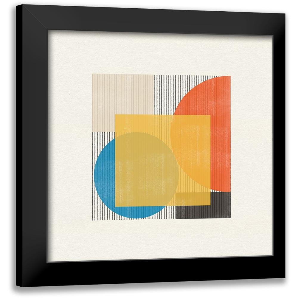 The Miuus Studio 15x15 Black Modern Framed Museum Art Print Titled - Midcentury Modern Object ...