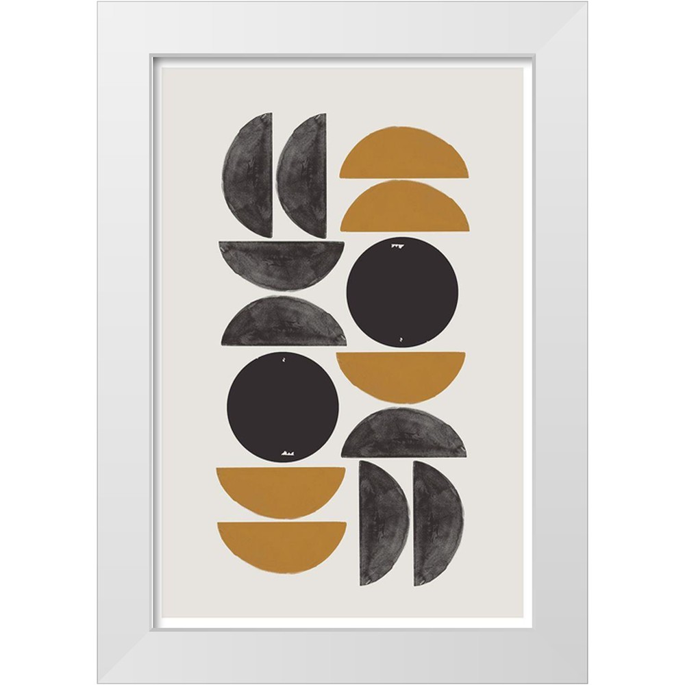 The Miuus Studio 17x24 White Modern Wood Framed Museum Art Print Titled - Retro Composition ...