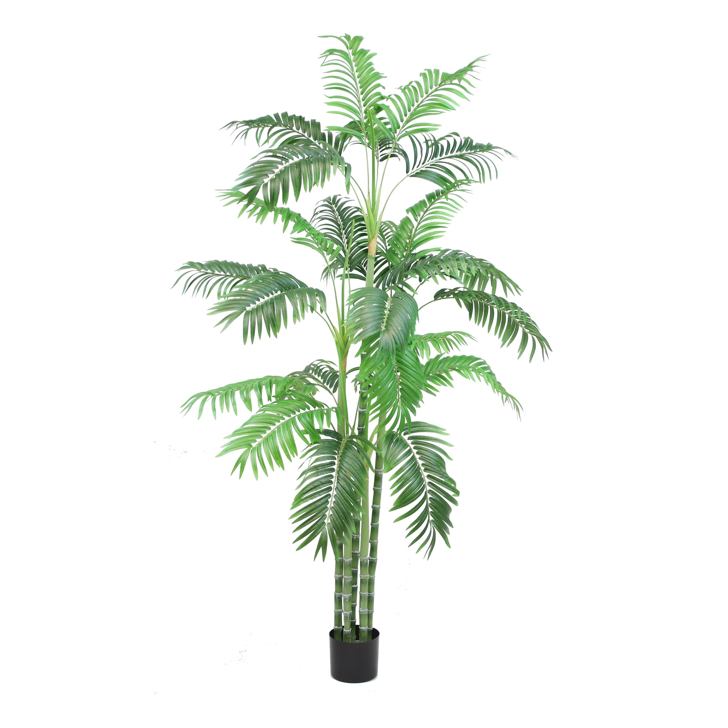 The Mod Greenhouse 72" Artificial Golden Palm Tree in Black Matte ...