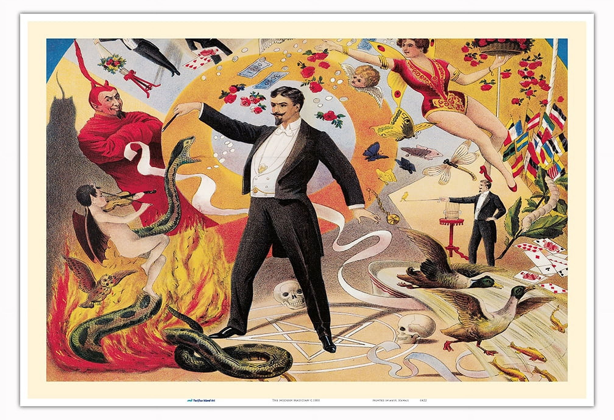 The Modern Magician - Vintage Magic Poster c.1880 - Master Art Print ...