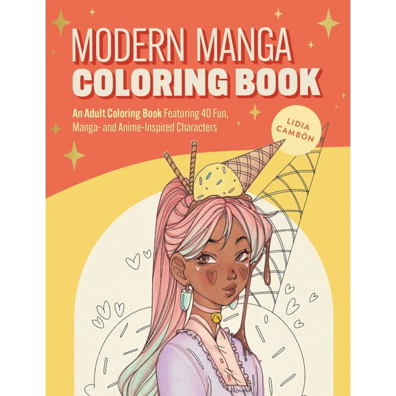 Lidia Camb√≥n, Coloring Book, Modern Manga 80 pages, Anime-Inspired ...