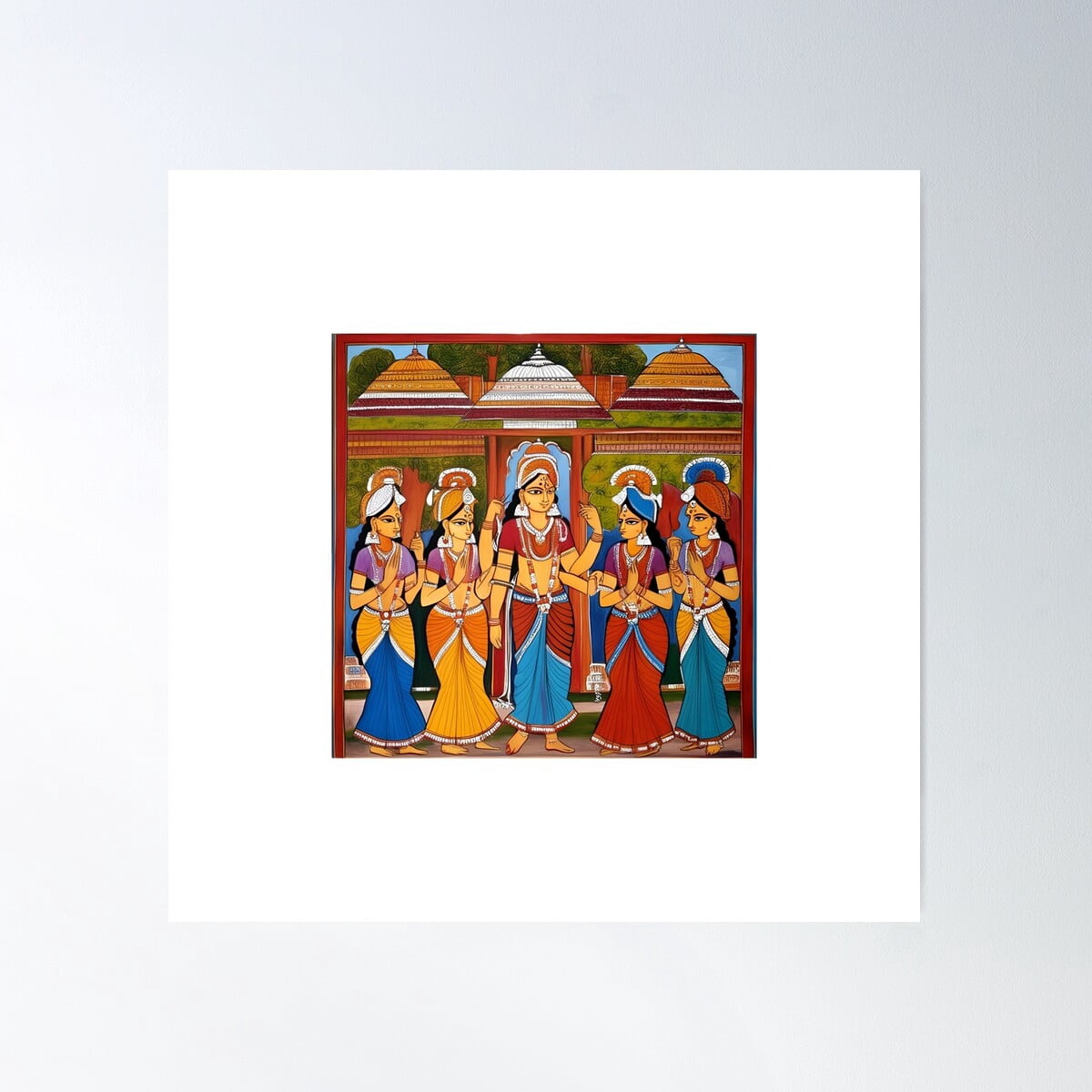 The Modern Mithila Muse Poster Wall Art, Modern Wall Decor For Living ...