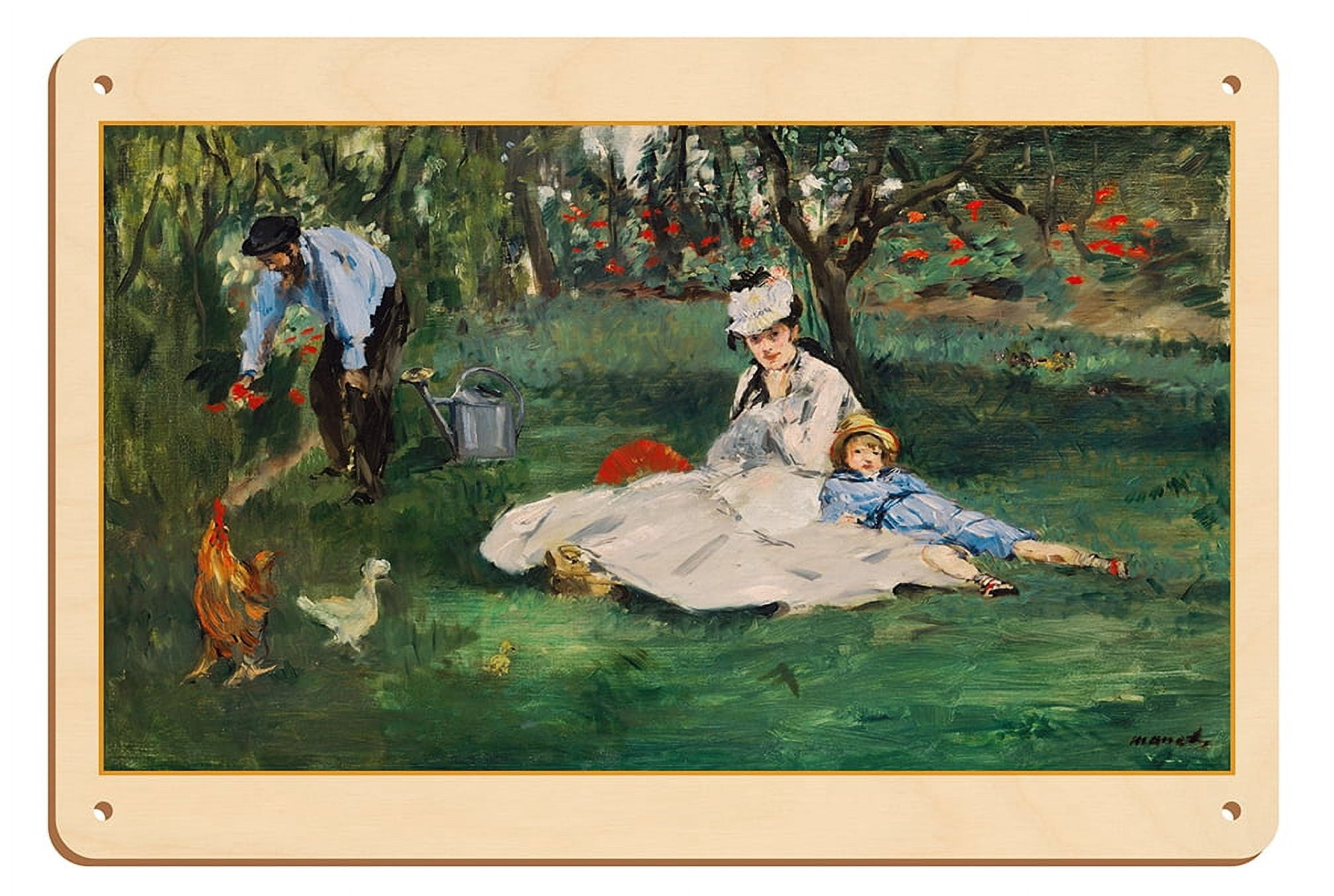 The Monet Family in Their Garden at Argenteuil France - From an ...