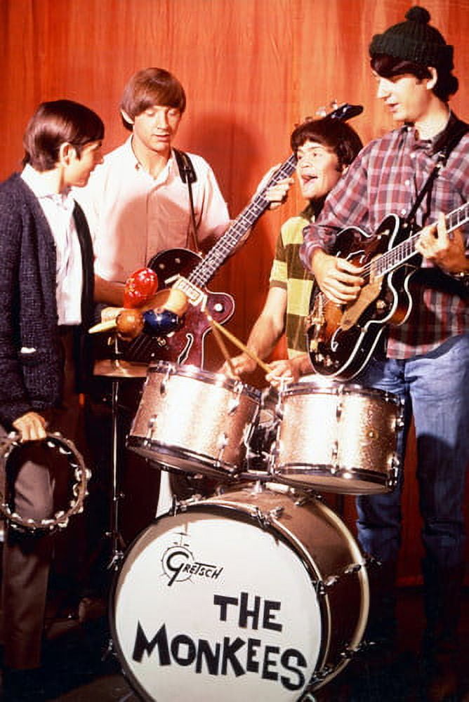 The Monkees Band By Drum Set Classic 24x36 Poster - Walmart.com
