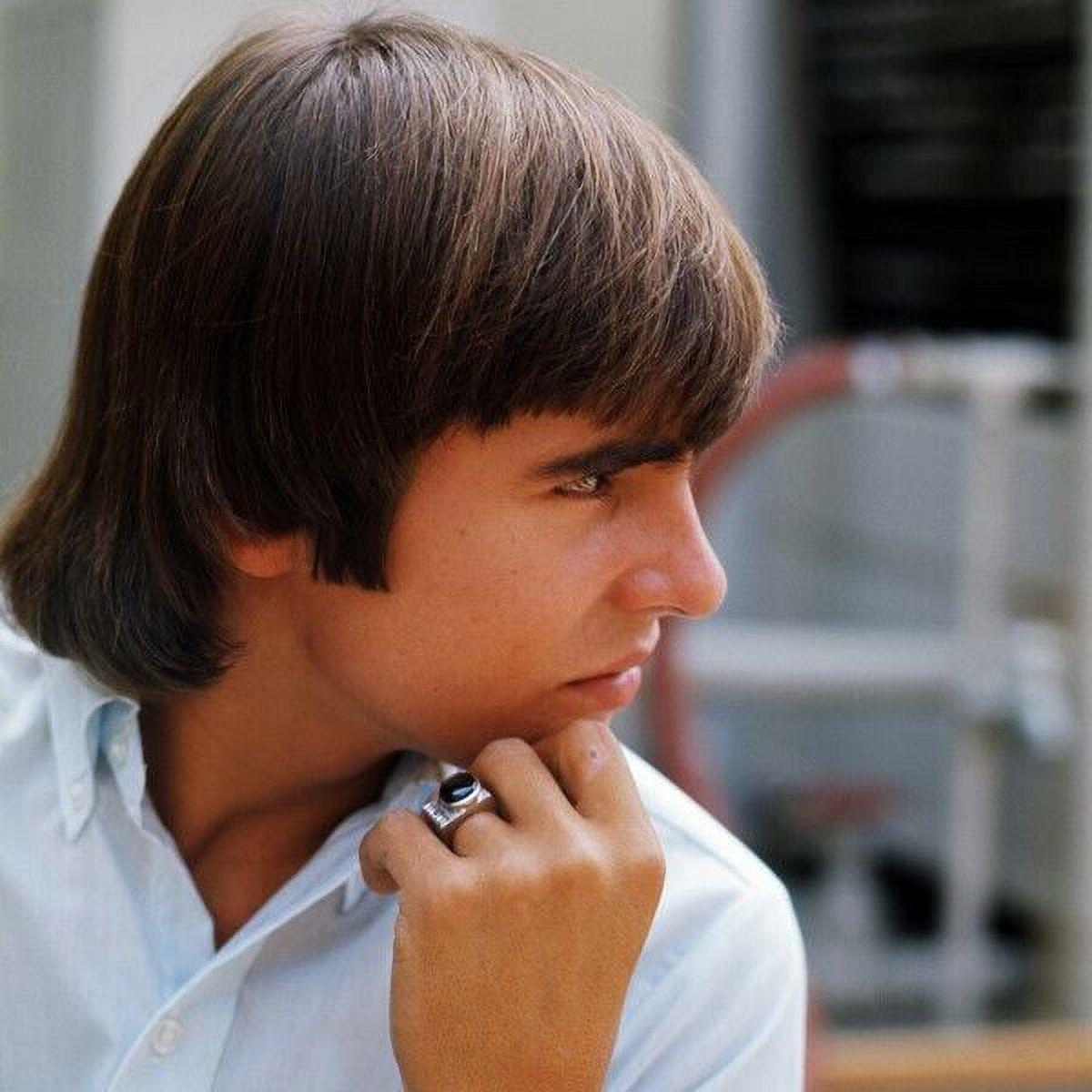 The Monkees Davy Jones portrait in profile in white shirt 24x30 inch ...