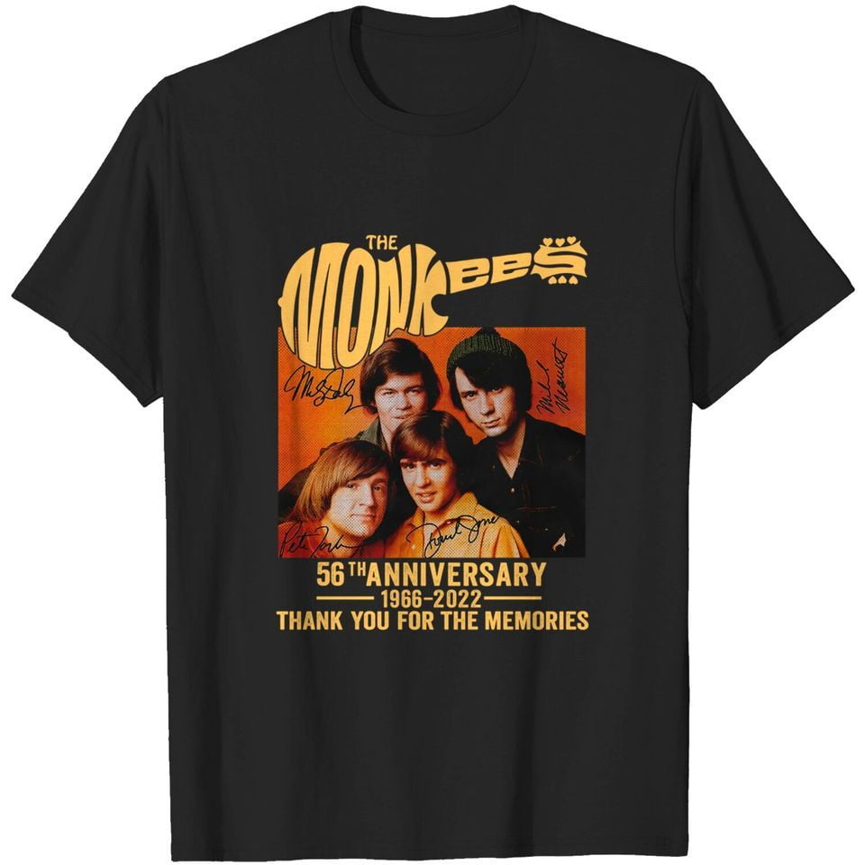 The Monkees Guitar 56th Anniversary 1966-2022 Signatures T-shirt ...