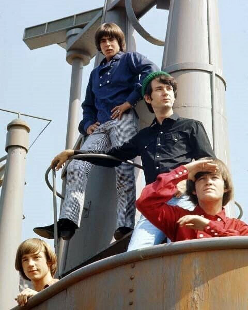 The Monkees Mike Peter Davy Micky pose on deck of ship 16x20 inch ...