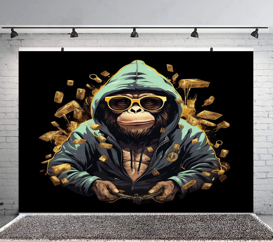 The Monkey Backdrop Banner Party Supplies Poster Movie Theme Background ...