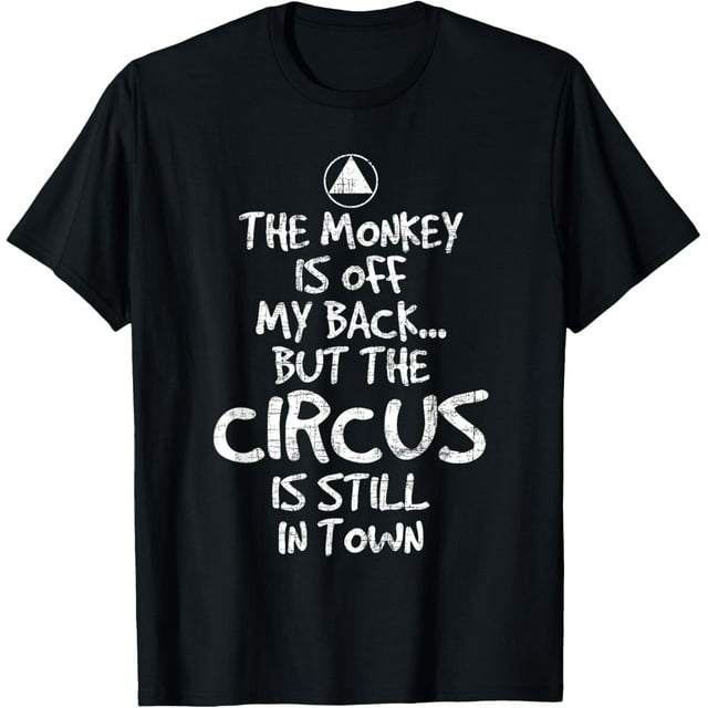 The Monkey Is Off My Back - Sobriety Anniversary Sober AA NA T-Shirt ...
