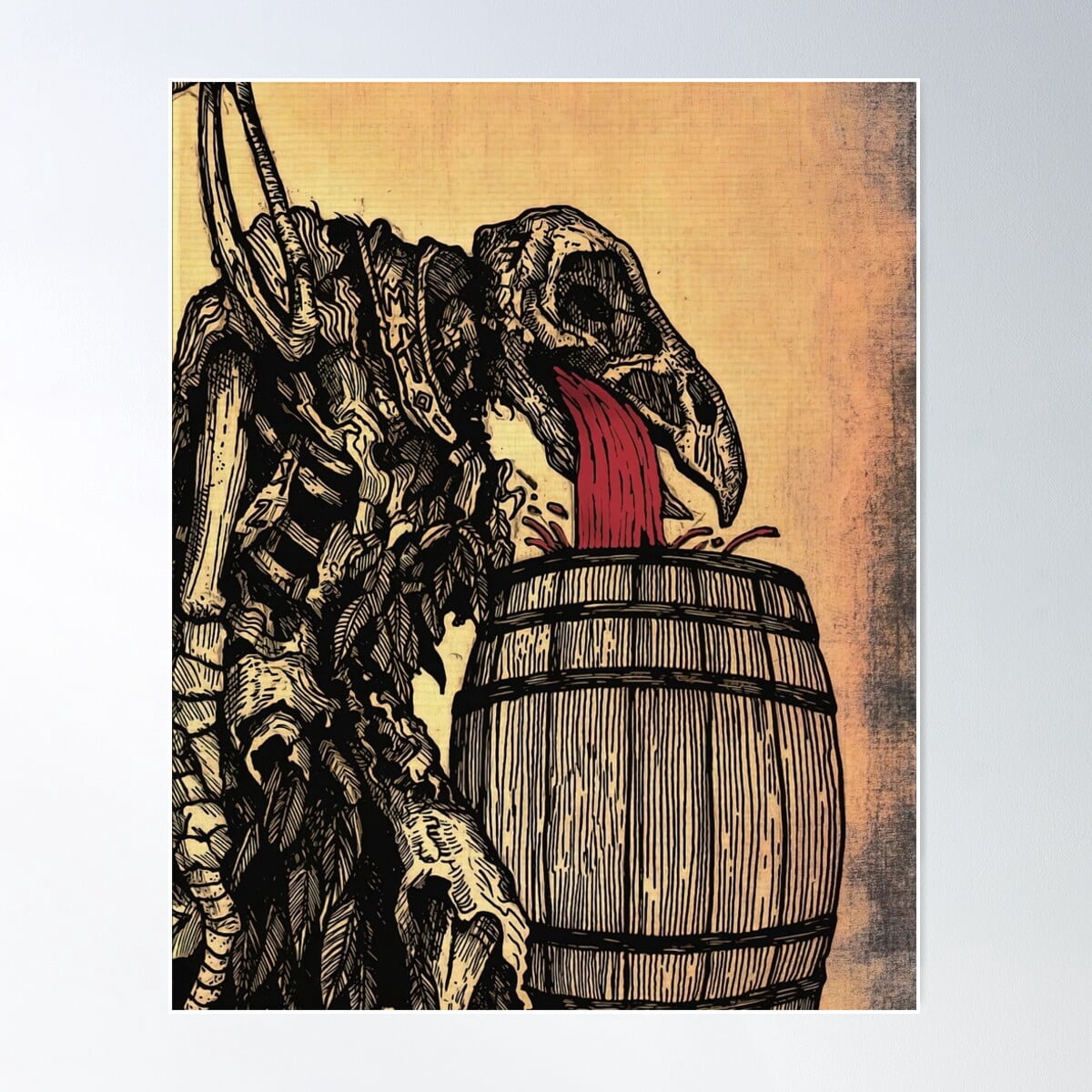 The Monster Bird Portrait Poster Wall Art, Modern Wall Decor For Living ...