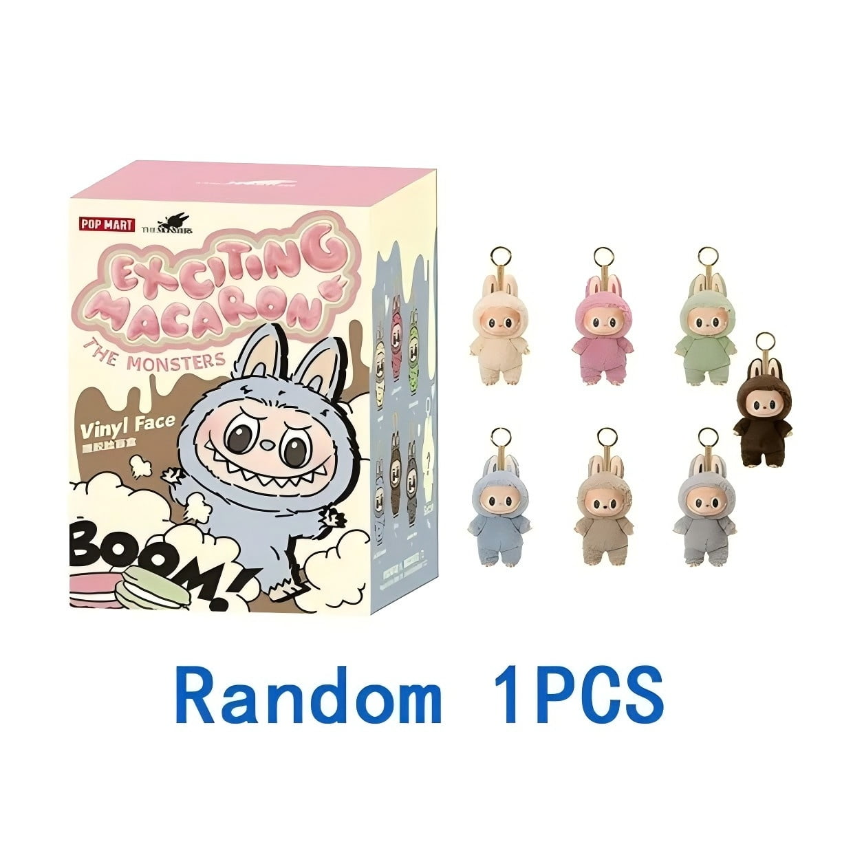 The Monsters Exciting Macaron Vinyl Face La'bubu Plush Keychain Plush ...