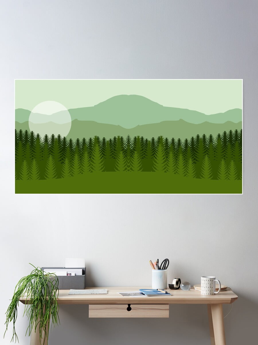 The Moon Is Down Poster Wall Art, Modern Wall Decor For Living Room ...