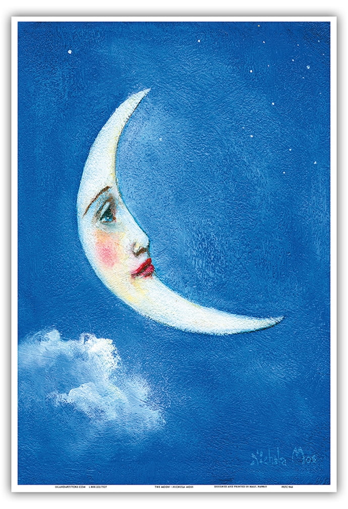 The Moon (Mahina) Hawai’i - From an Original Color Painting by Nikki ...